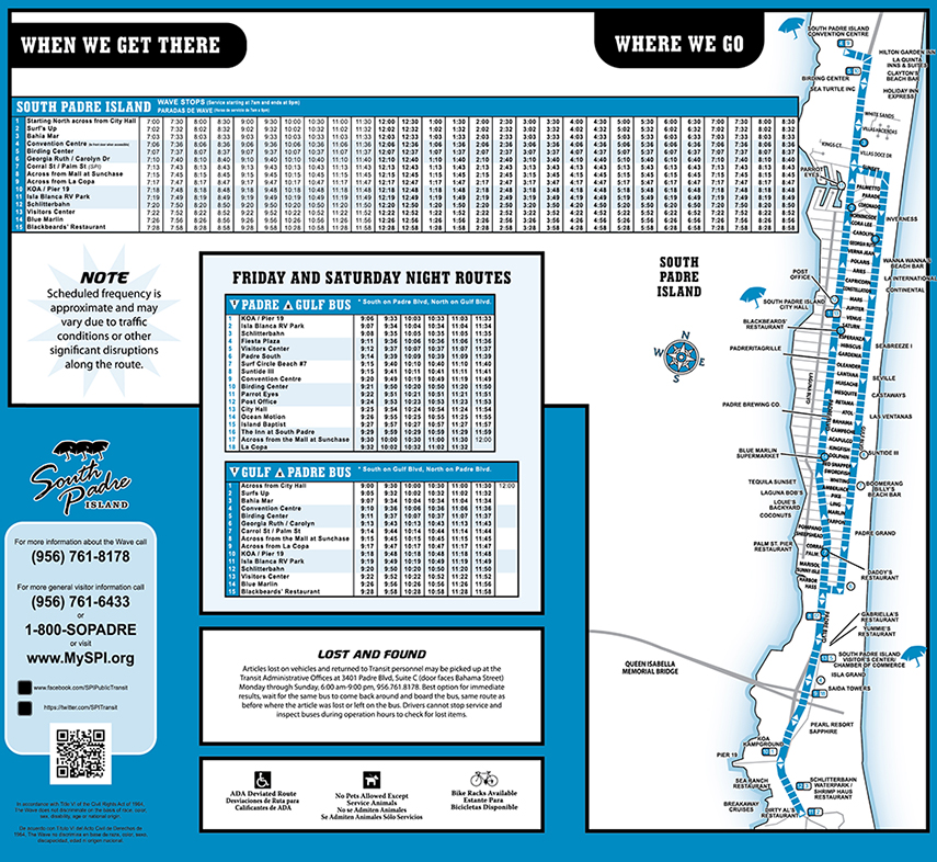 The Wave South Padre Island's Free Shuttle Service